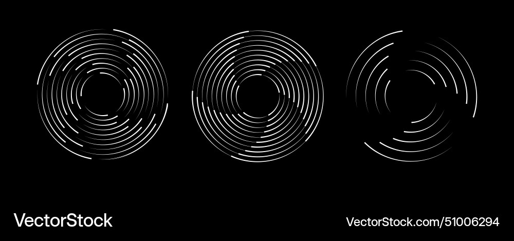 Speed lines in circle form radial Royalty Free Vector Image