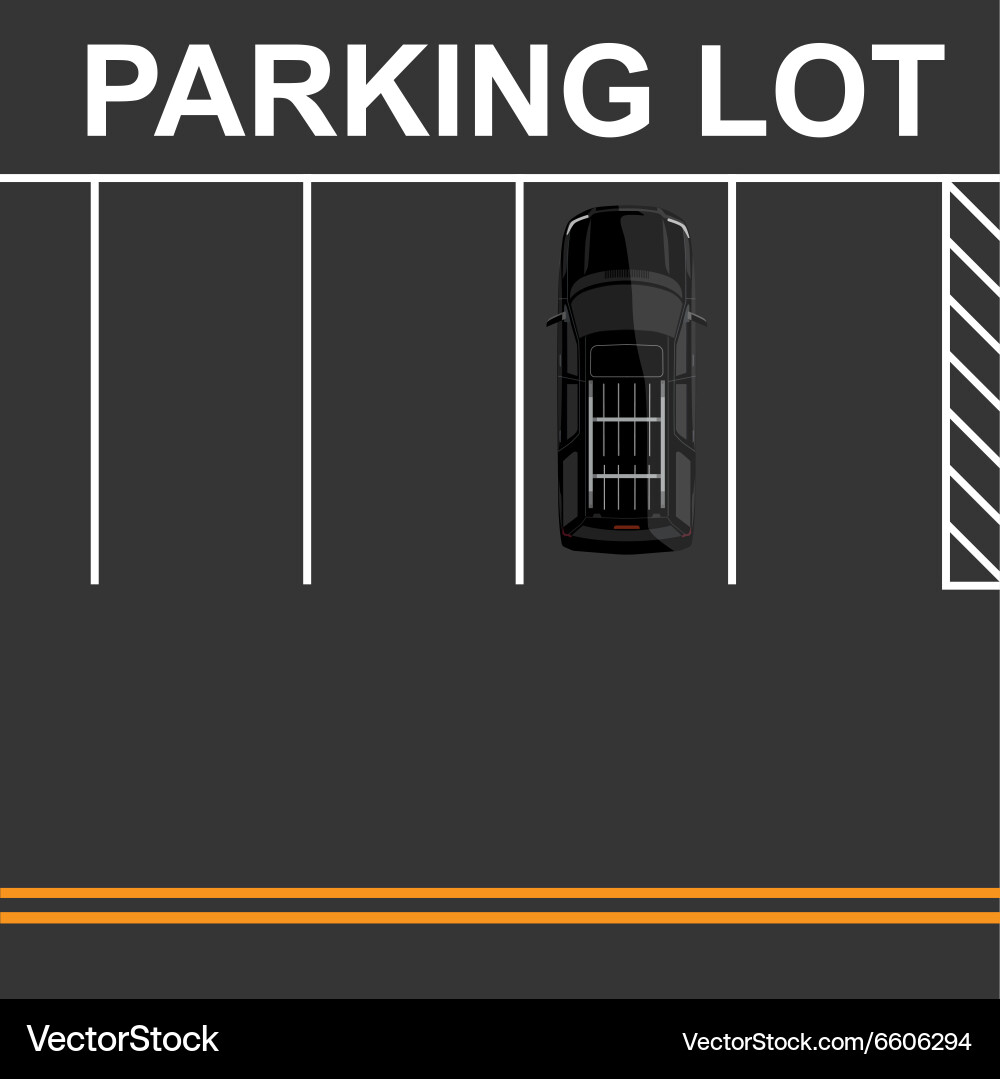Top view parking lot Royalty Free Vector Image