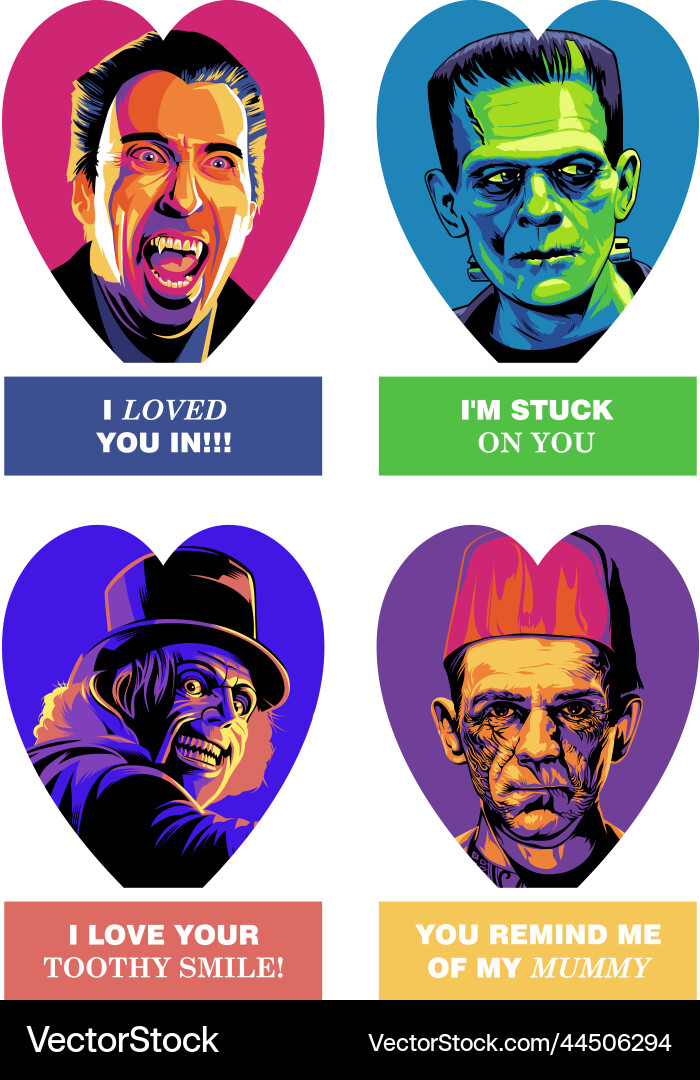 Universal monsters Royalty Free Vector Image - VectorStock