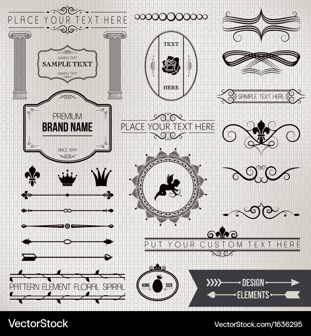 Design elements part 1 Royalty Free Vector Image