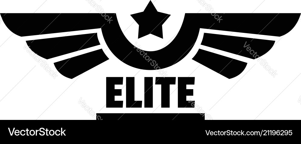 Elite logo simple style Royalty Free Vector Image