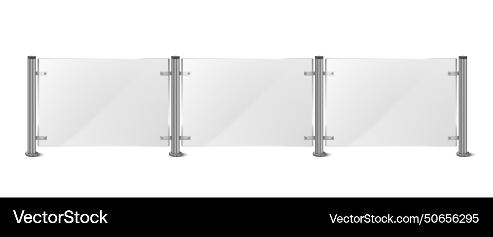 Glass or plexiglass partition defense on white Vector Image