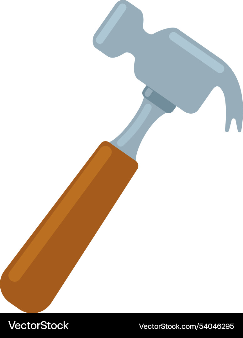 Hammer construction tool icon Royalty Free Vector Image