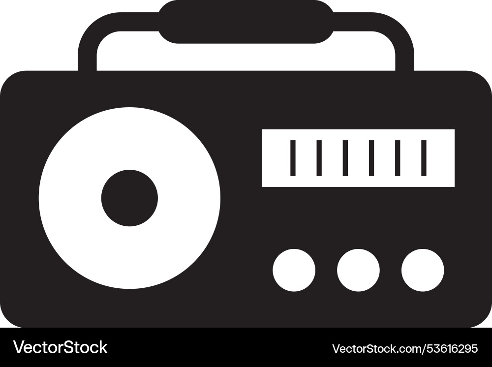 Old radio icon logo design template isolated Vector Image