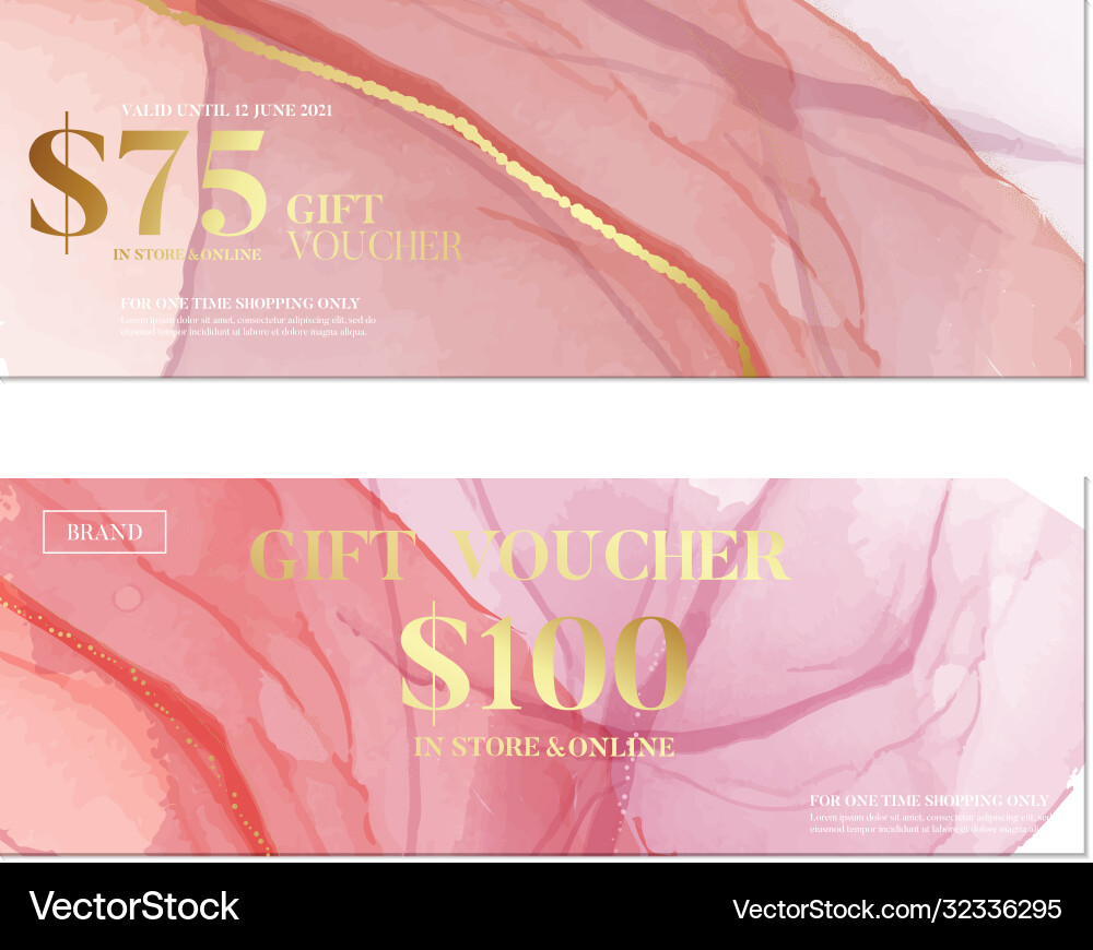 Pink watercolor banner business pattern creative Vector Image