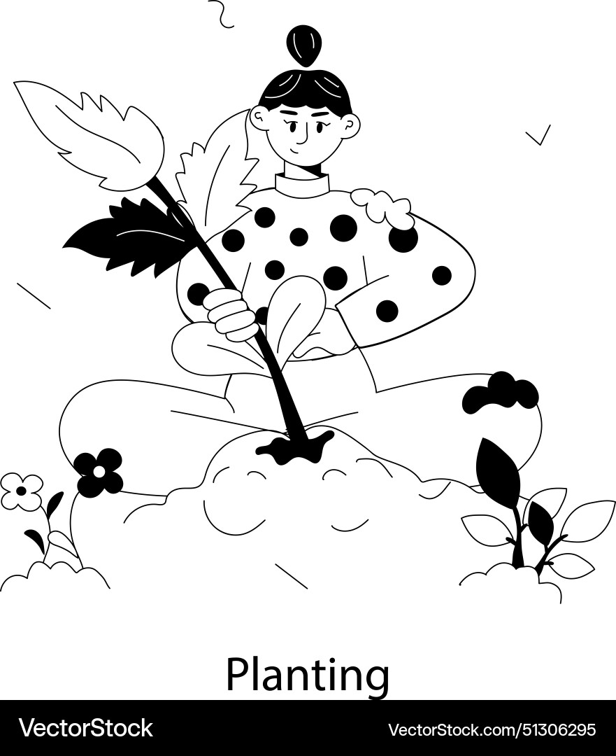 Planting Royalty Free Vector Image - VectorStock