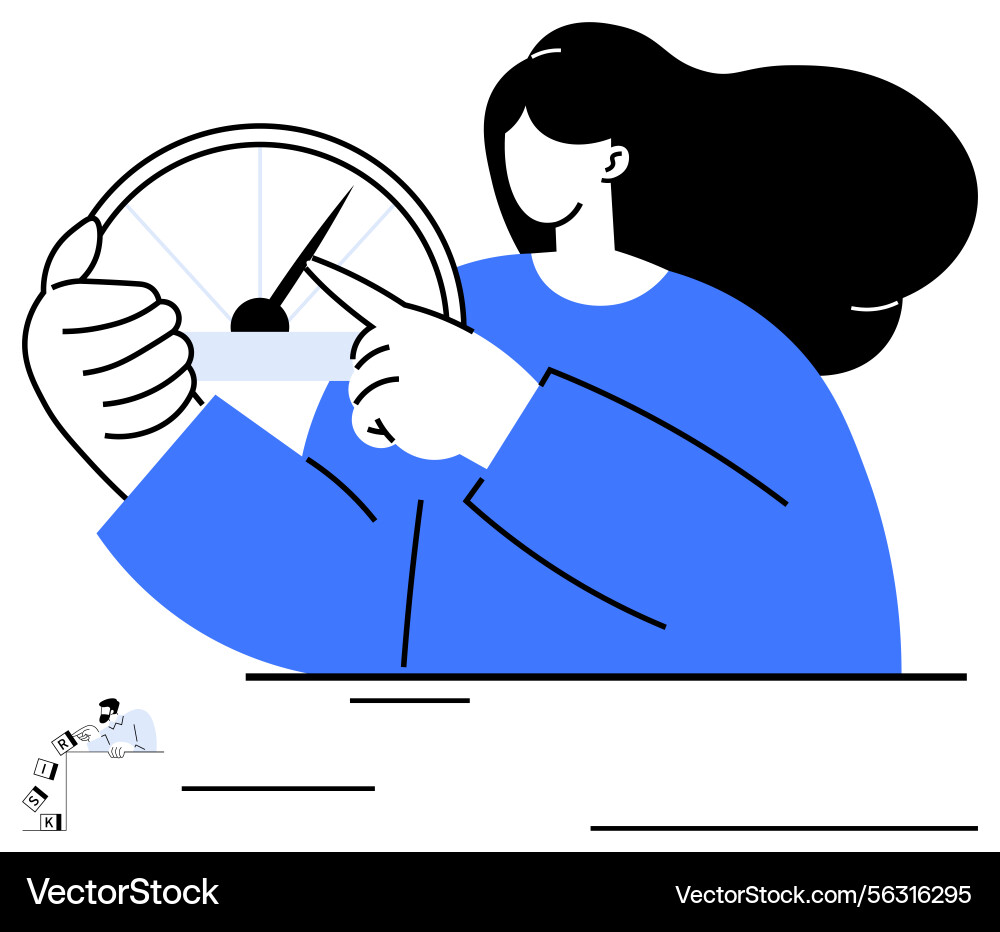 Speedometer Progress Tracker Royalty Free Vector Image