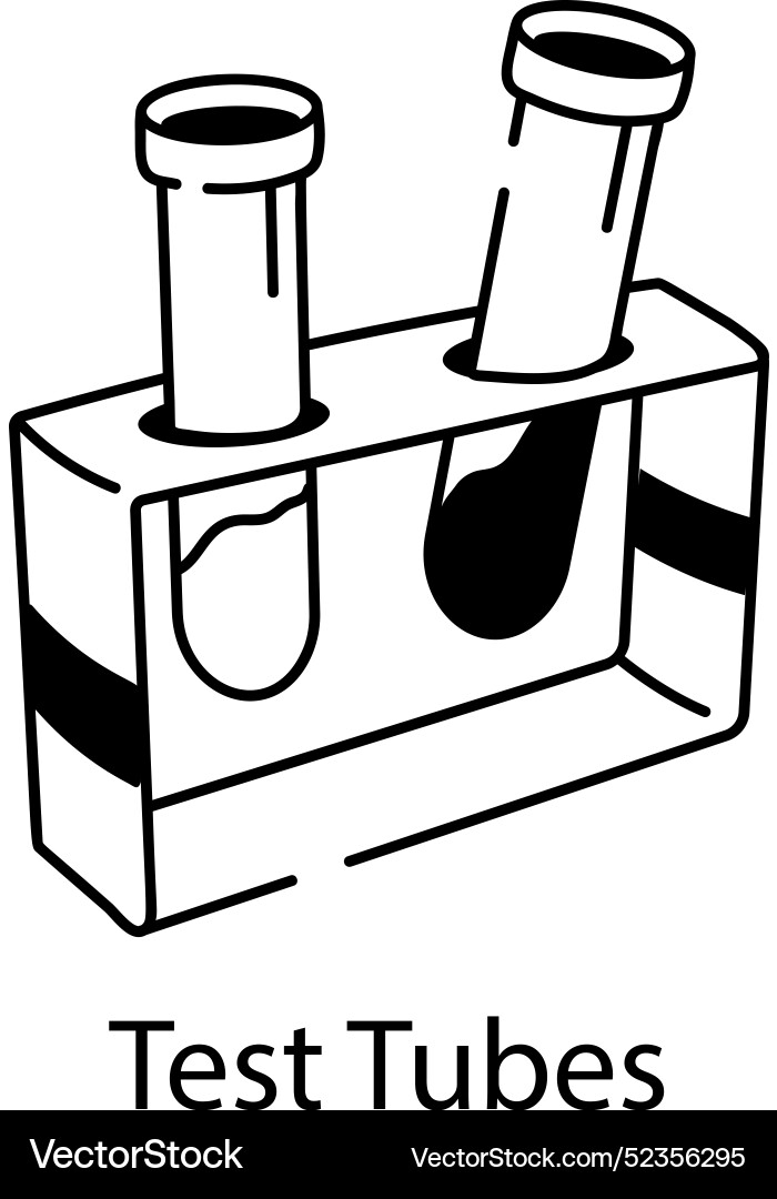 Test tubes Royalty Free Vector Image - VectorStock