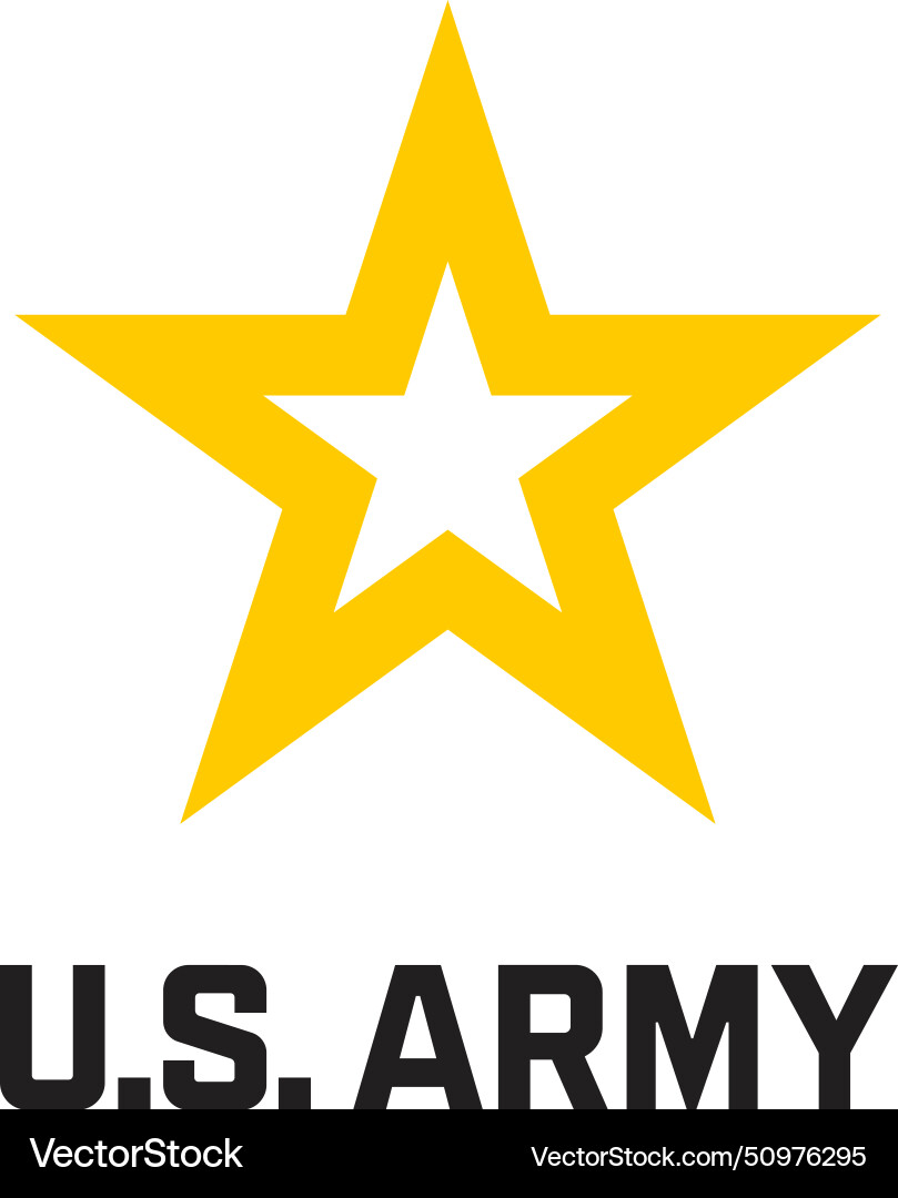 United states army star logo Royalty Free Vector Image