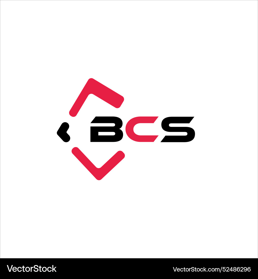 Bcs creative minimalist letter logo unique Vector Image