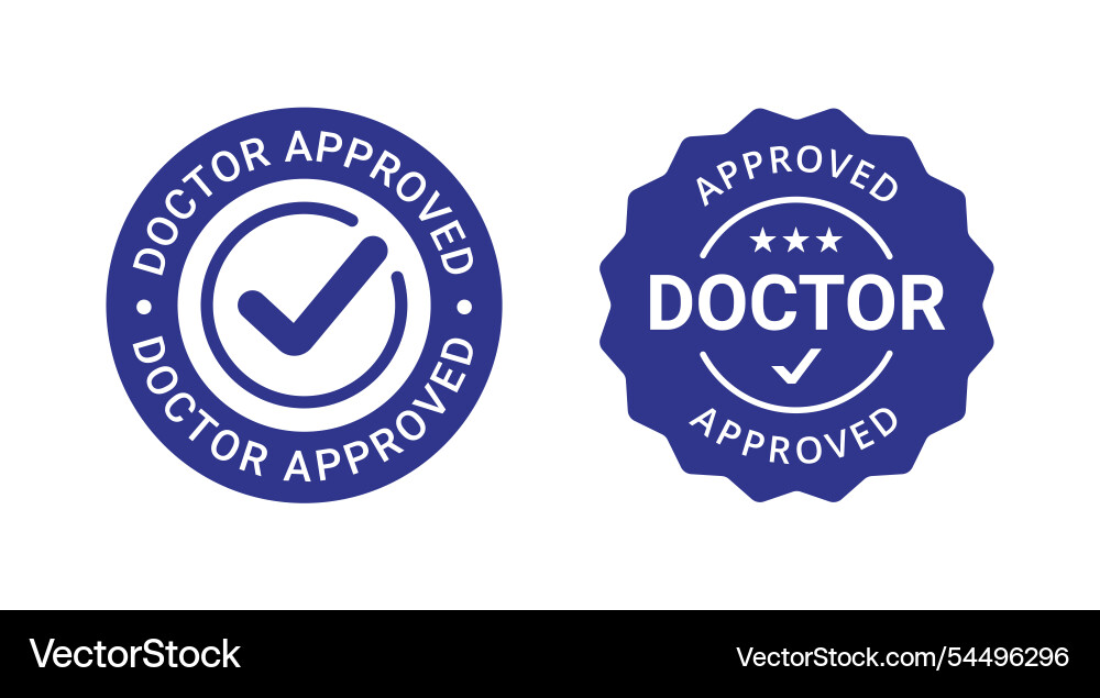 Doctor recommended badge icon Royalty Free Vector Image