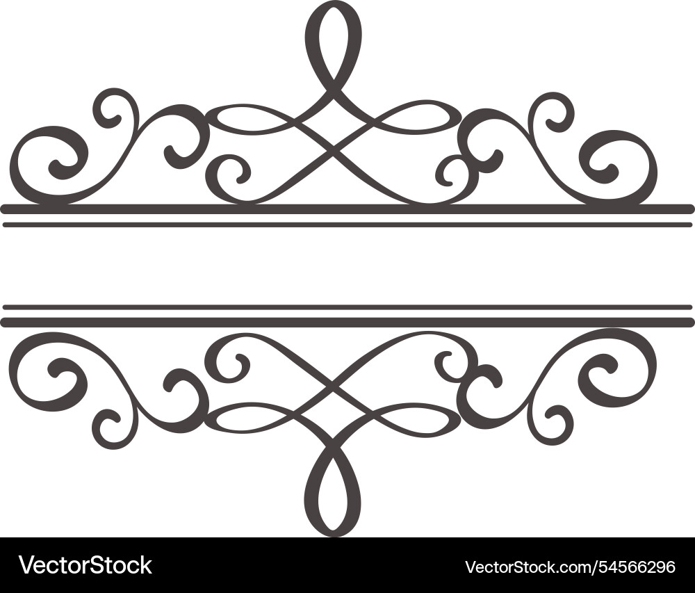 Elegant double horizontal divider featuring Vector Image