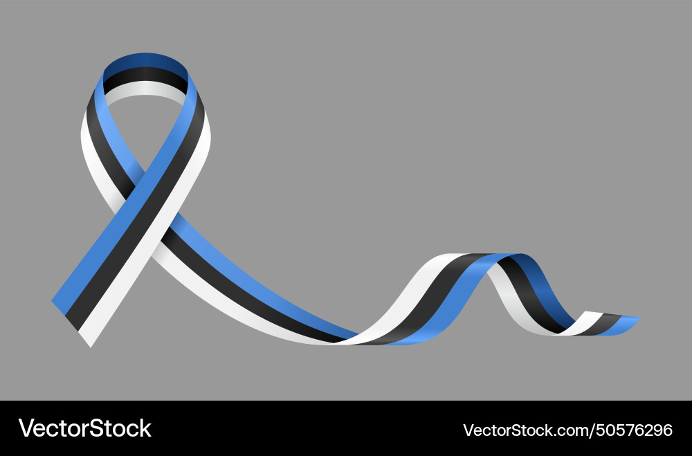 Estonian flag stripe ribbon wavy background layout