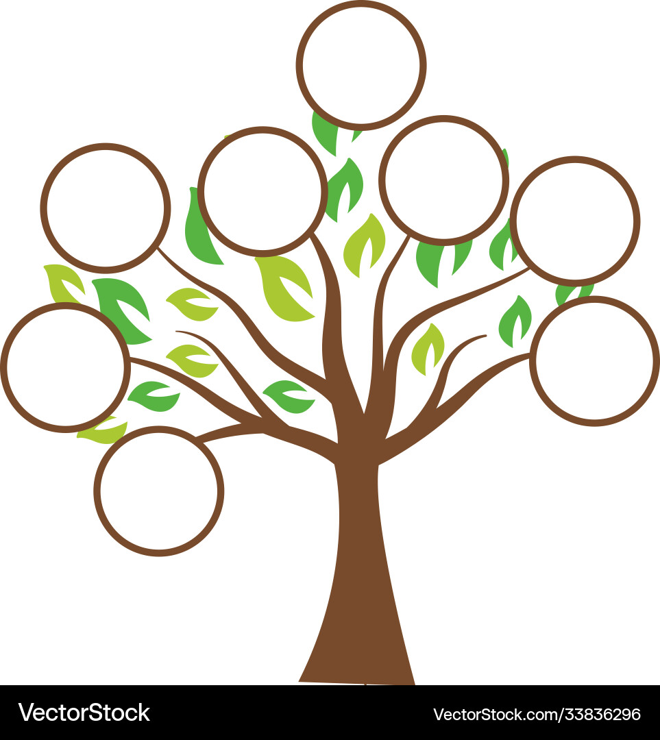 Family Tree Template Royalty Free Vector Image