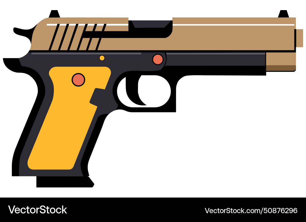 Handgun weapon icon Royalty Free Vector Image - VectorStock