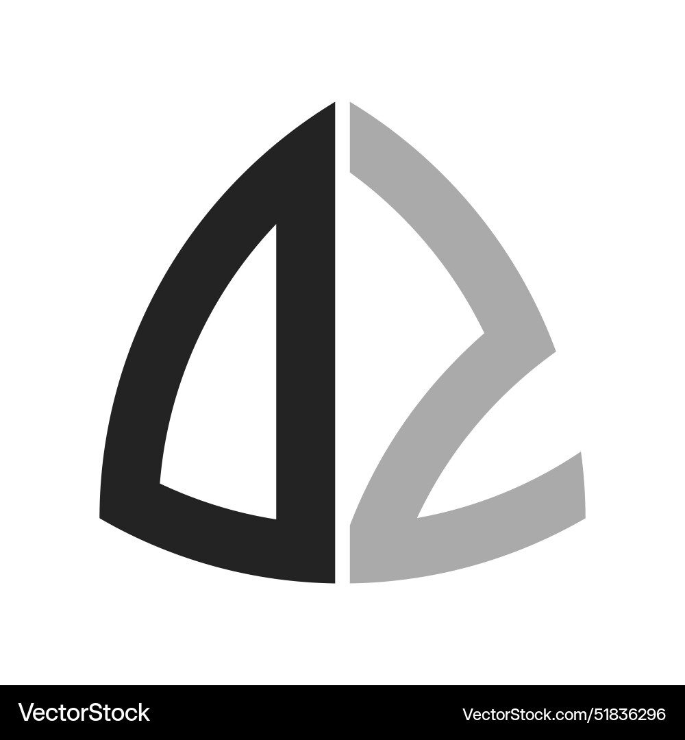 Modern creative dz logo design letter dz icon for Vector Image