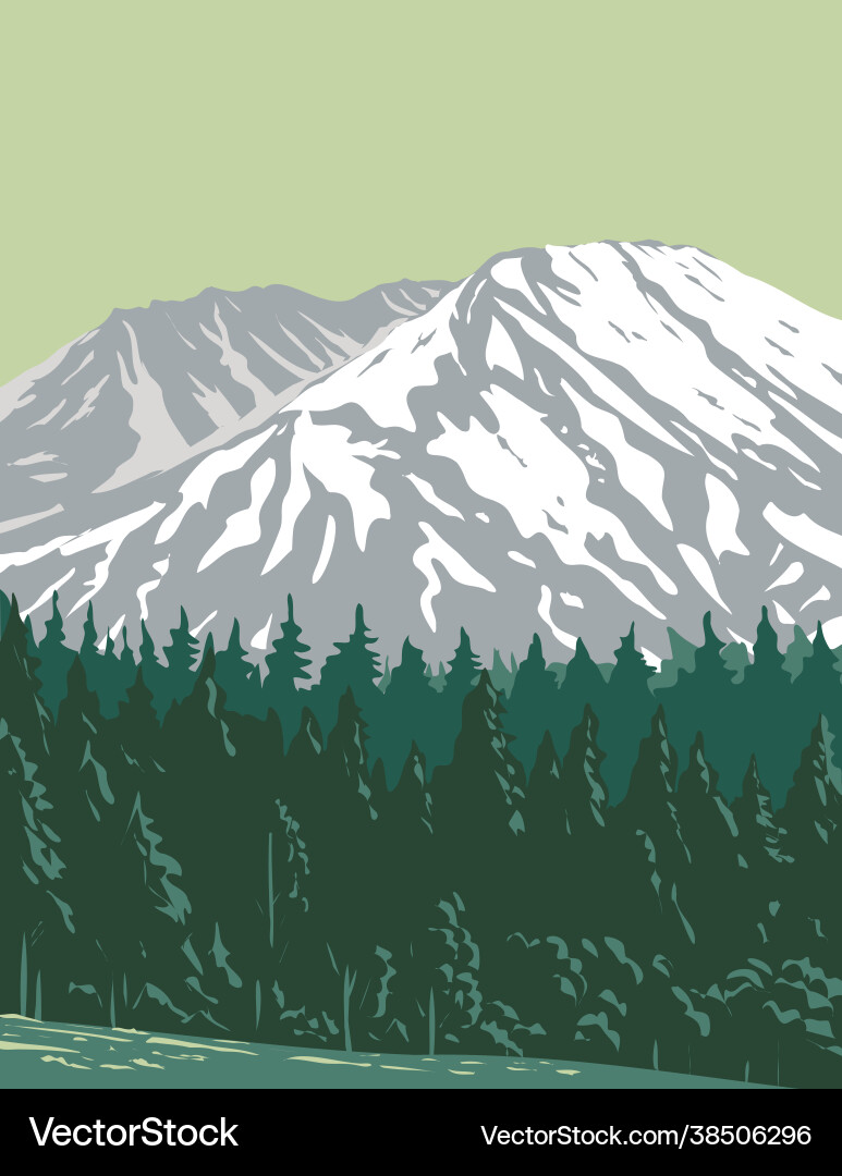 Mt saint helens in mount st national Royalty Free Vector