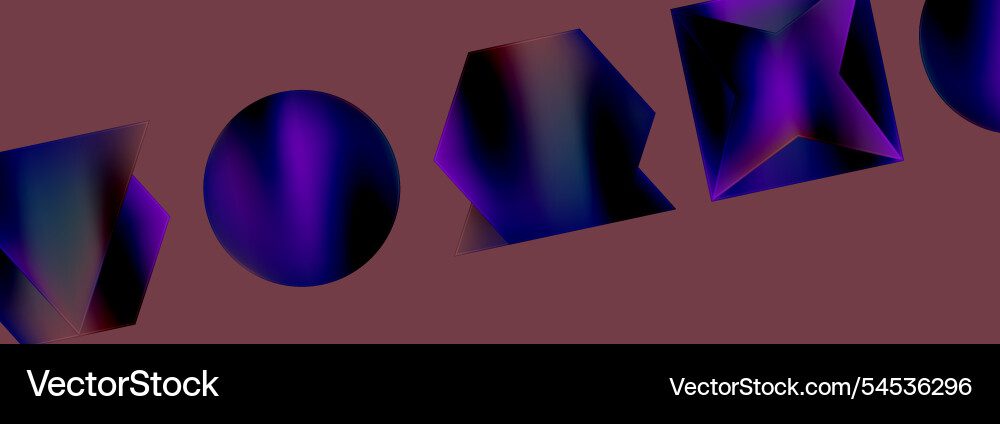 Neon color geometric shapes square triangle circle