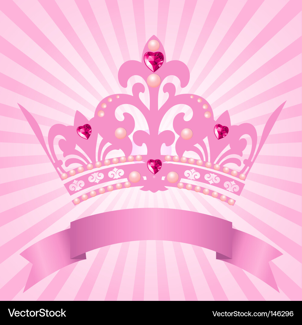 Princess pink frame Royalty Free Vector Image - VectorStock