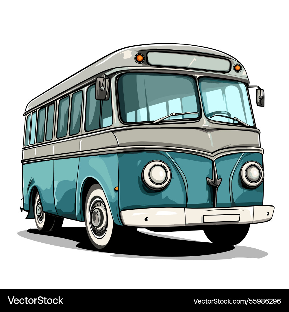 School bus on white background Royalty Free Vector Image