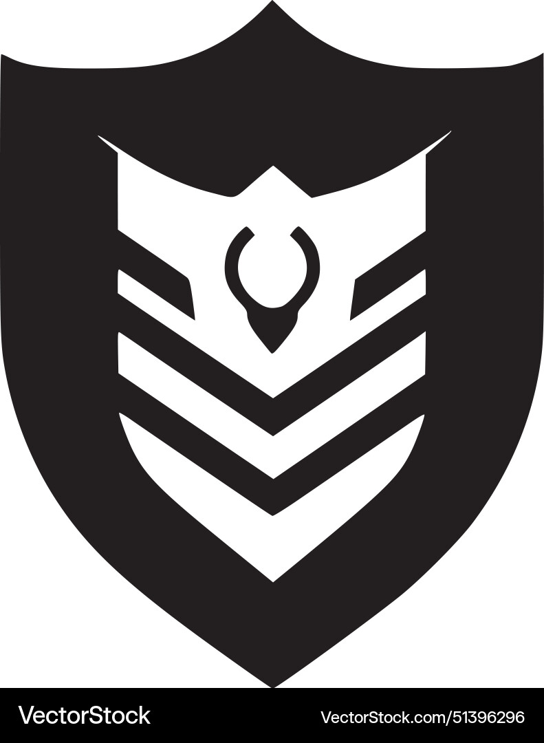 Shield - black and white isolated icon Royalty Free Vector