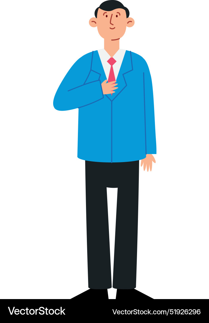 Standing president man in suit Royalty Free Vector Image