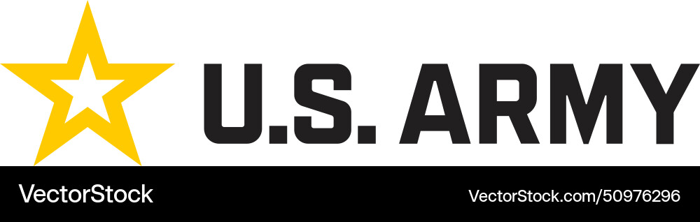 United states army star logo Royalty Free Vector Image