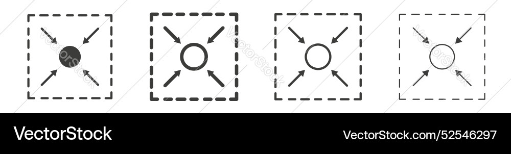 Compact Size Icon 2 Set On White Background Vector Image