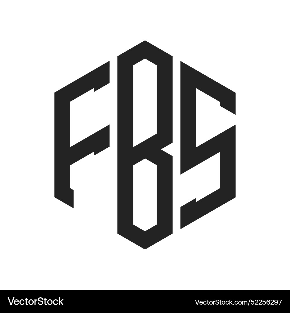 Fbs logo design initial letter monogram Royalty Free Vector