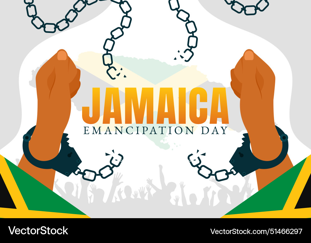 Jamaica emancipation day on august 1st Royalty Free Vector