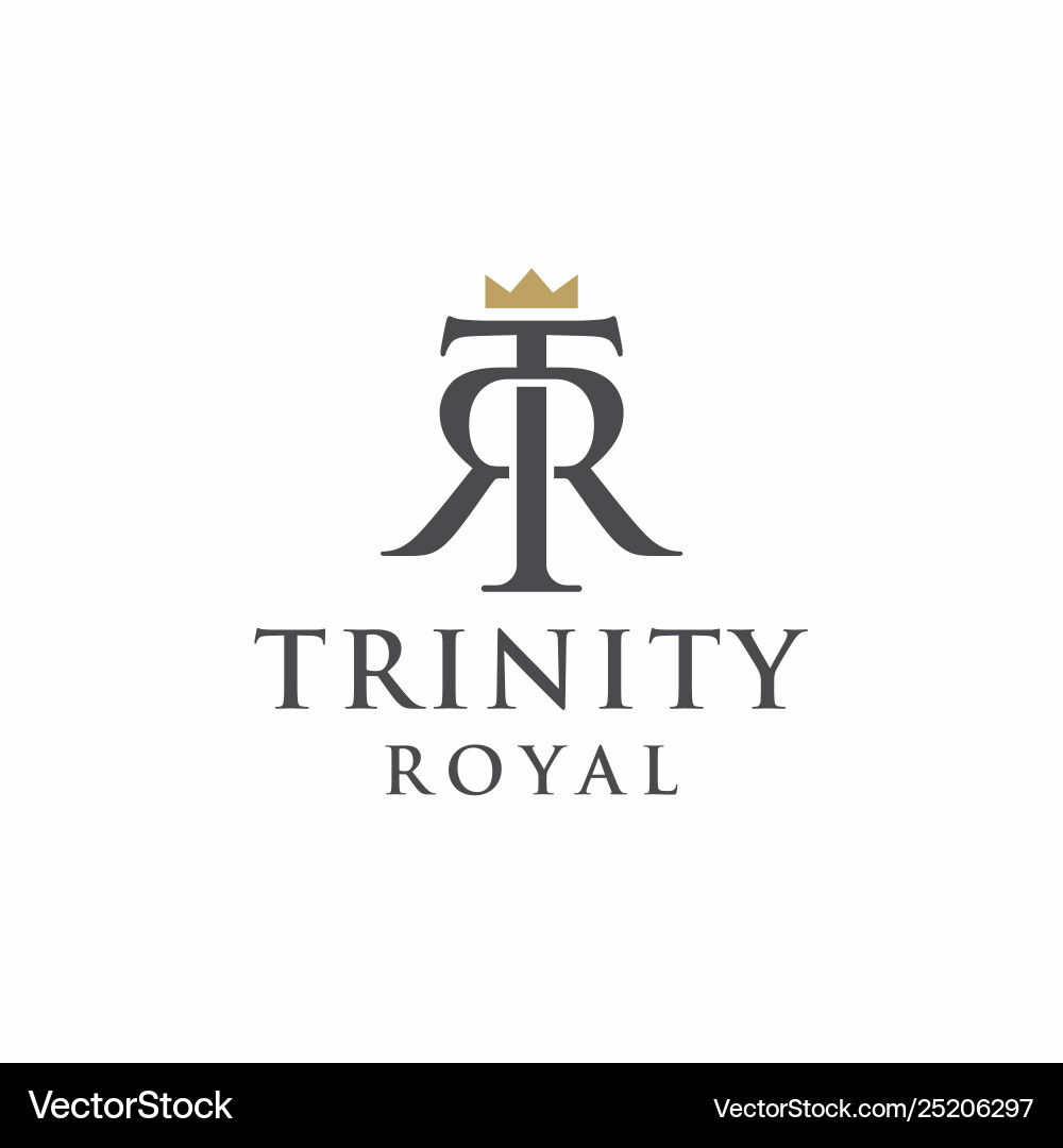 Luxury vintage trinity logo design with initial t Vector Image
