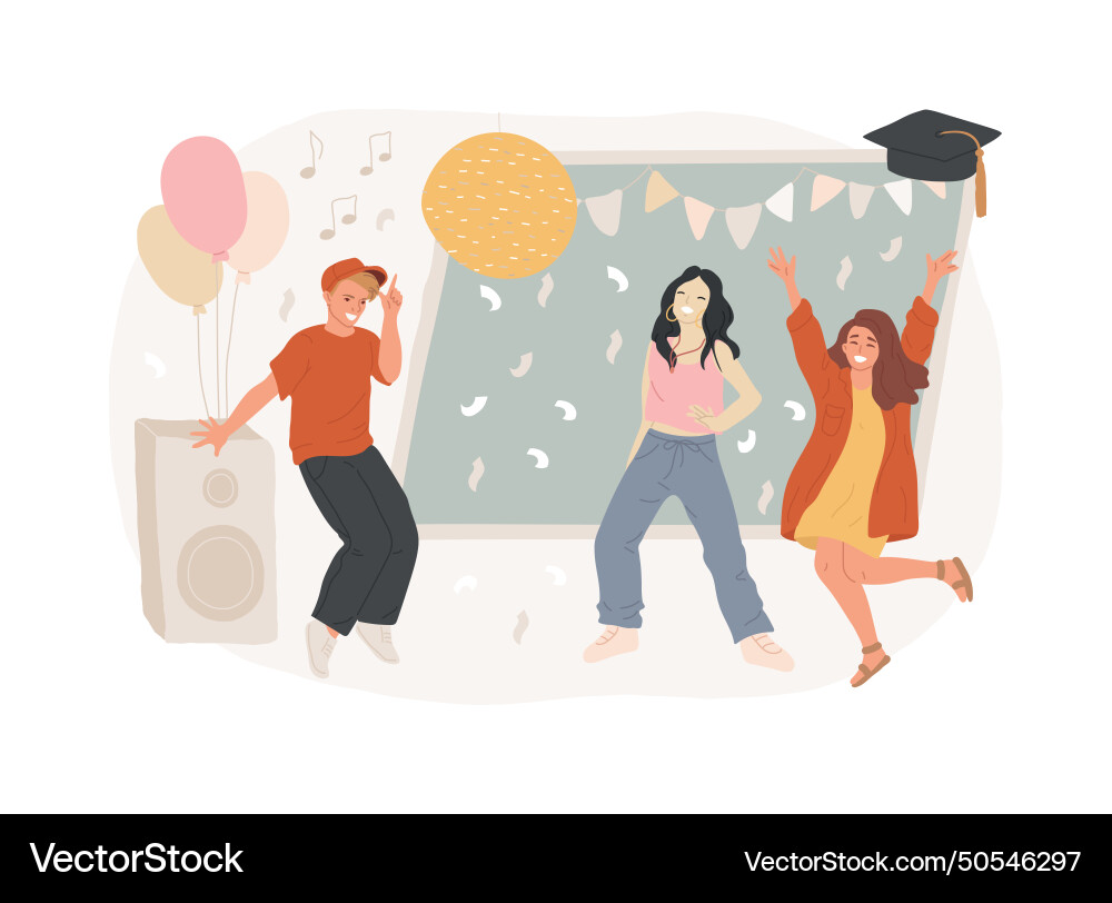 School celebration party isolated concept Vector Image