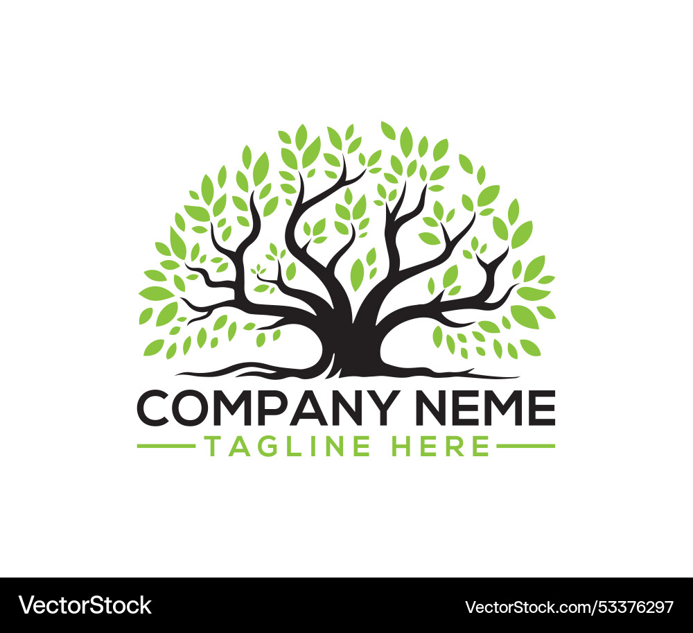 Tree logo design template Royalty Free Vector Image
