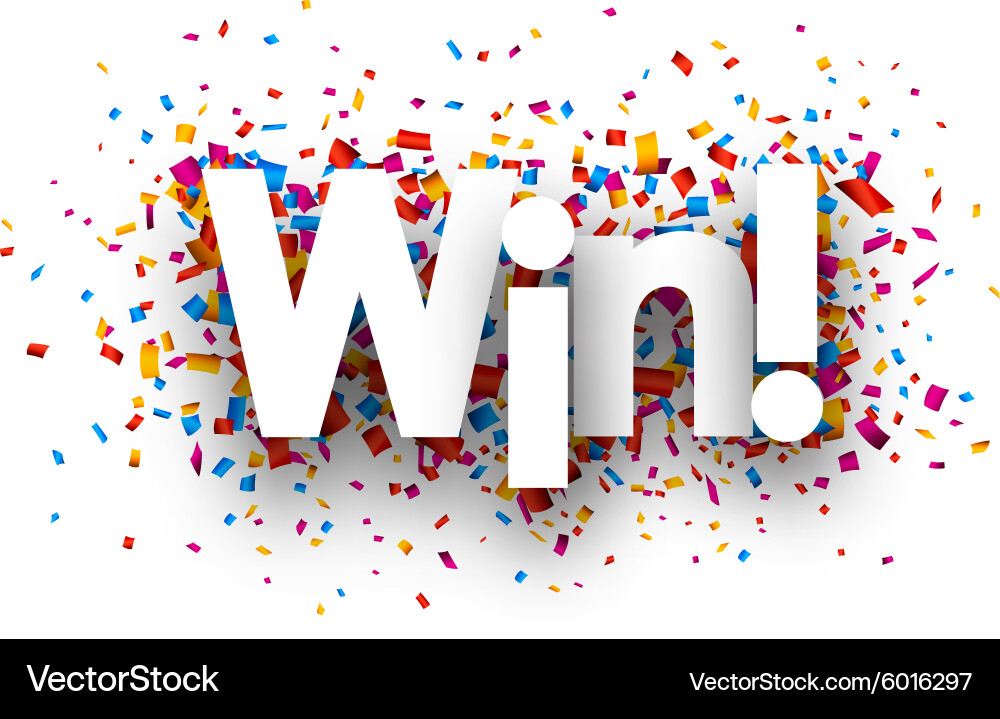 Win sign Royalty Free Vector Image - VectorStock