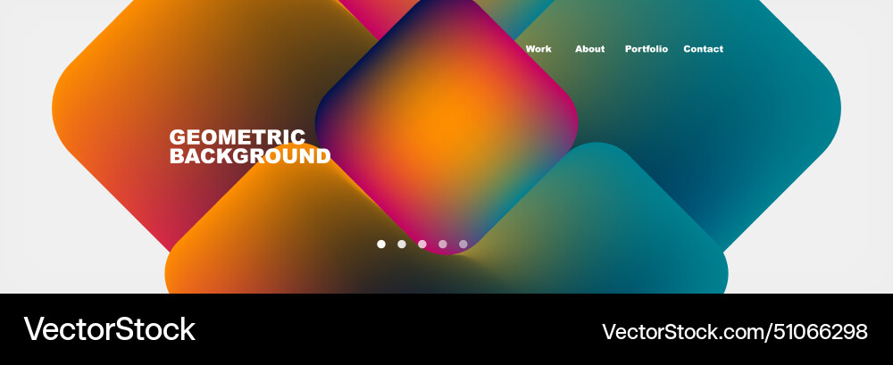 A colorful geometric background with squares Vector Image