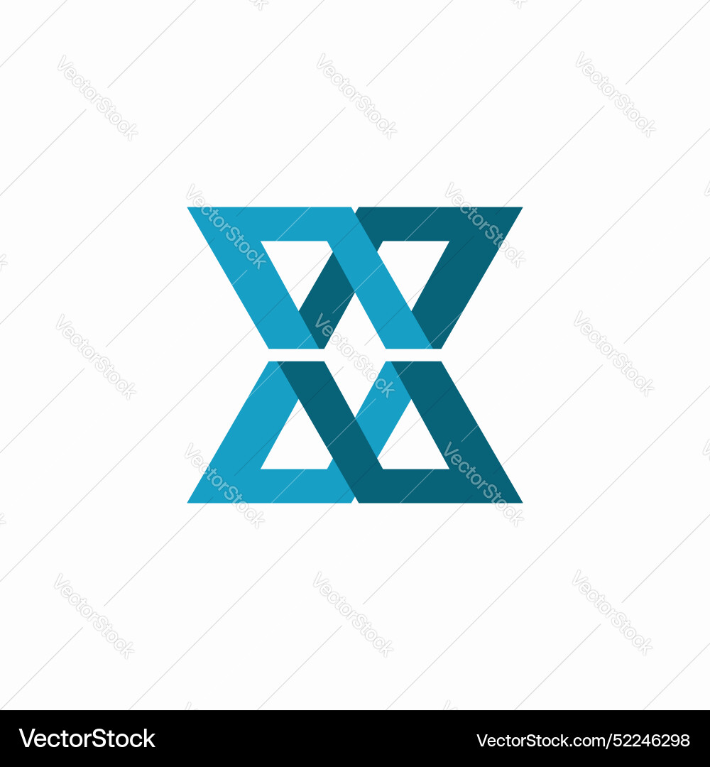 Cross logo or letter x initial design Royalty Free Vector