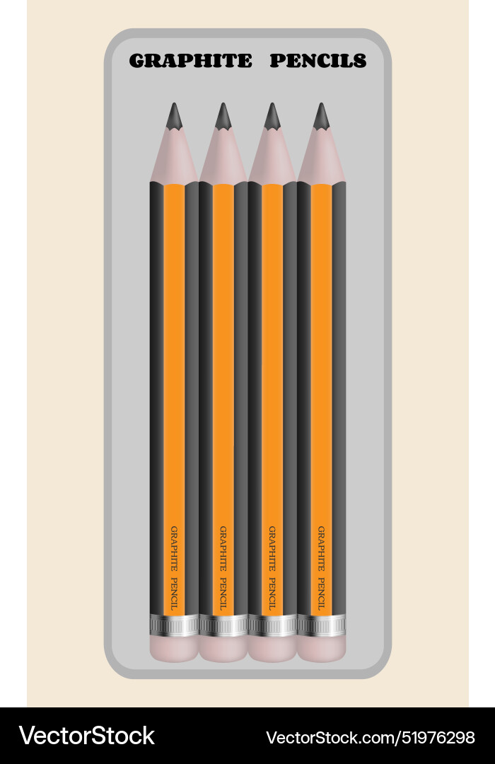 Graphite pencils Royalty Free Vector Image - VectorStock