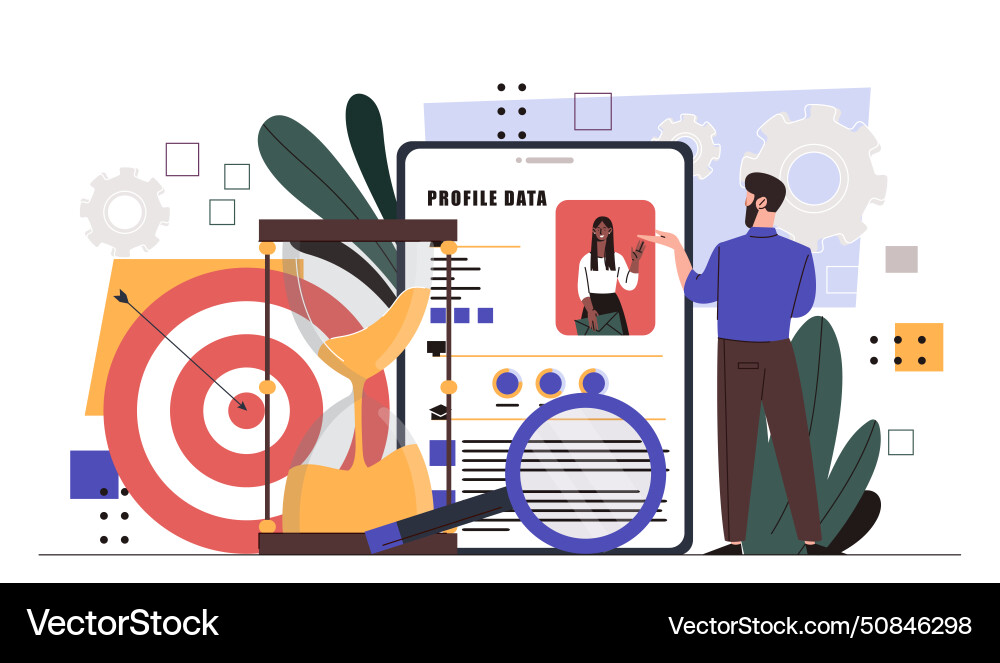 Job hiring man concept Royalty Free Vector Image