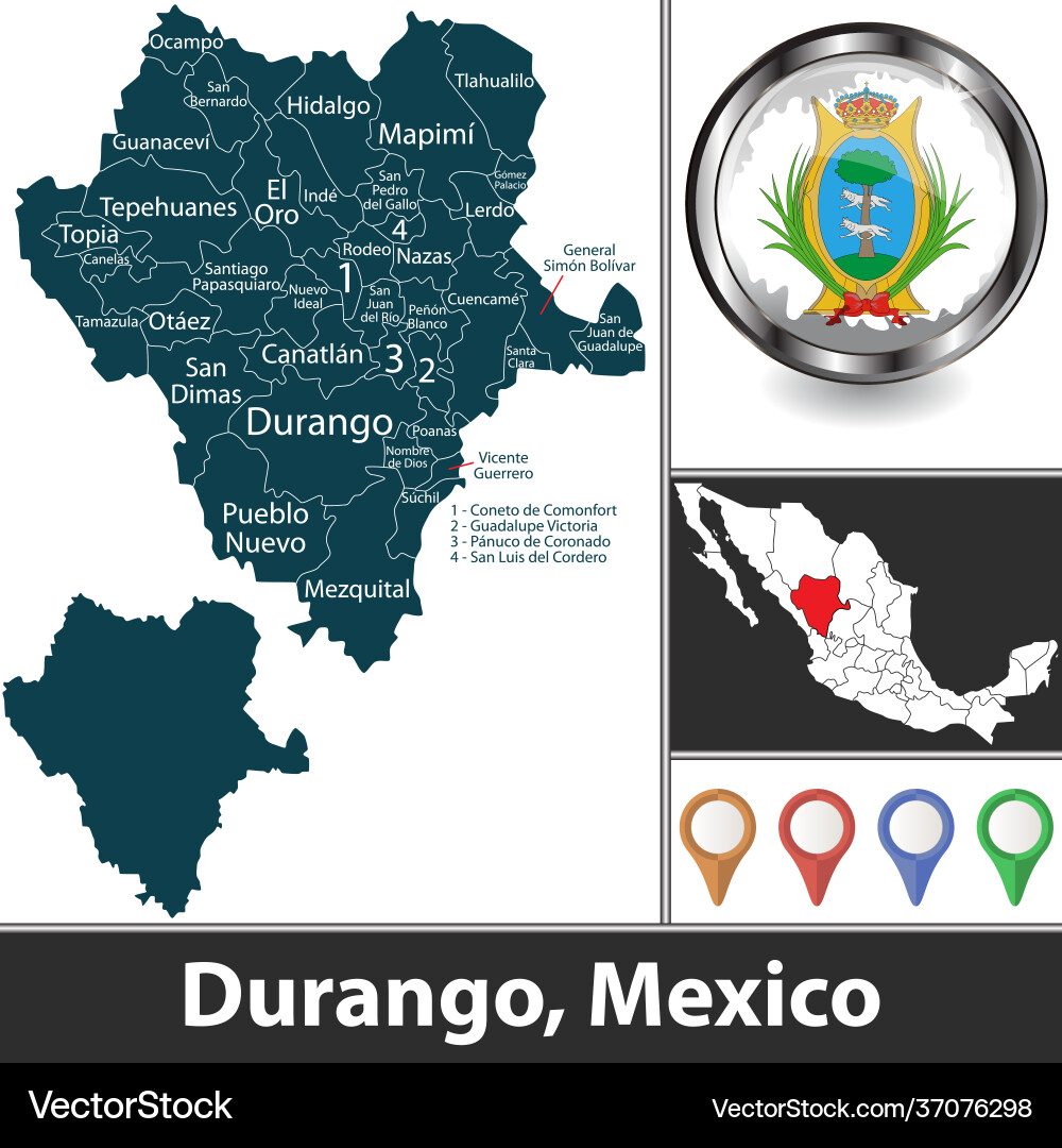 Durango Mexico Map