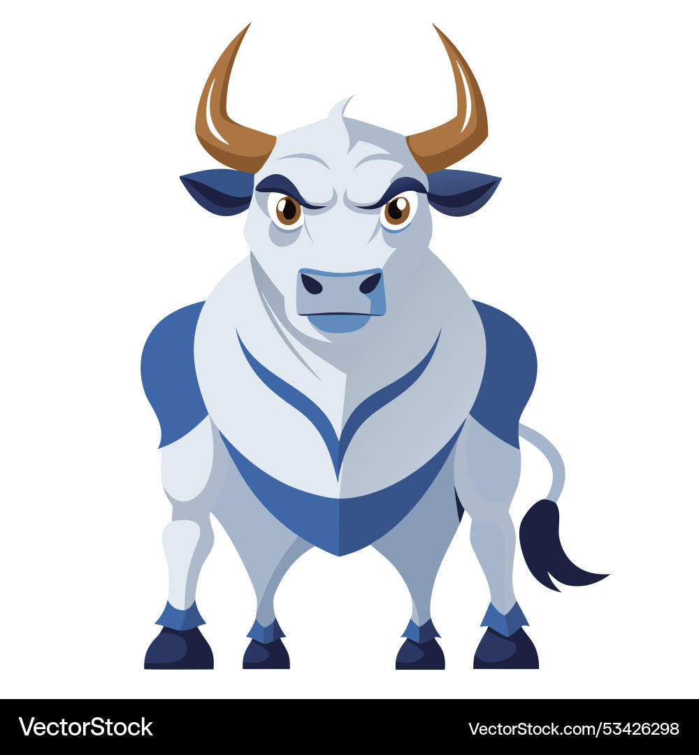 Print handsome bull clipart Royalty Free Vector Image