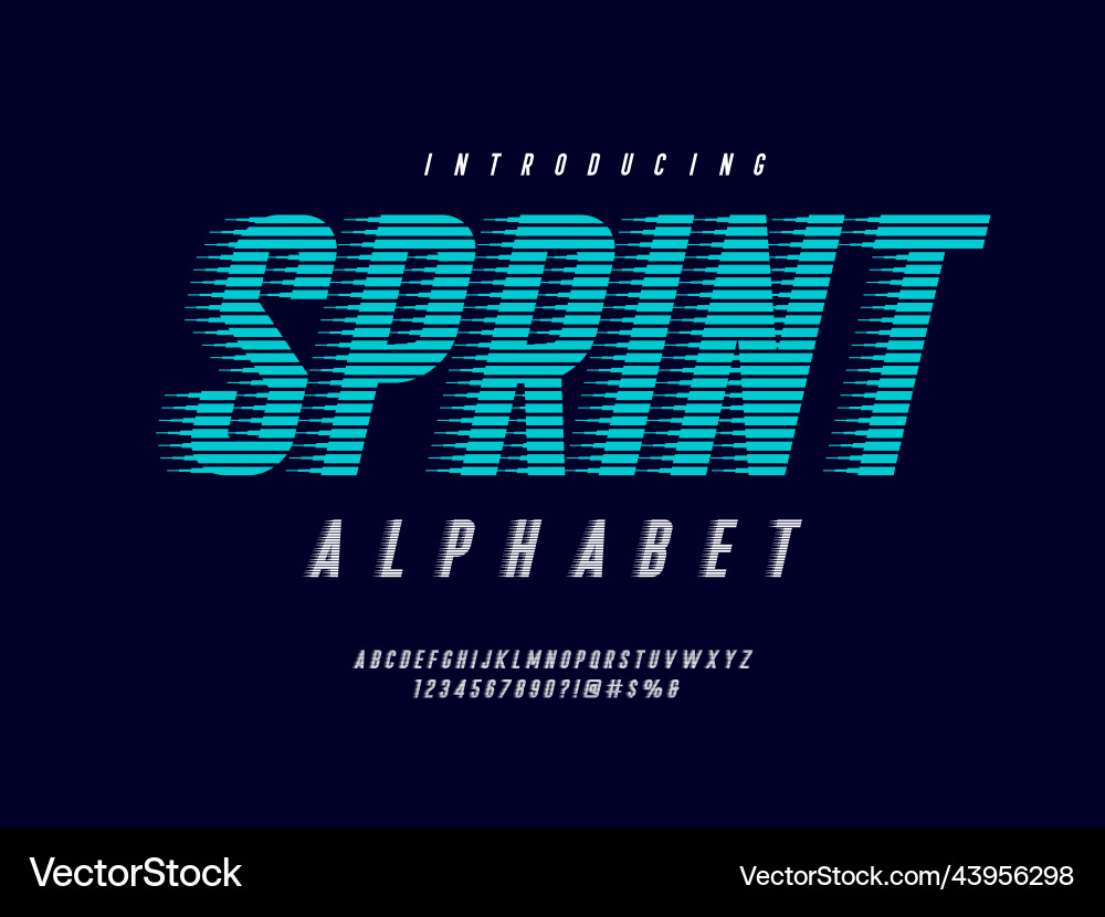 Speed font Royalty Free Vector Image - VectorStock