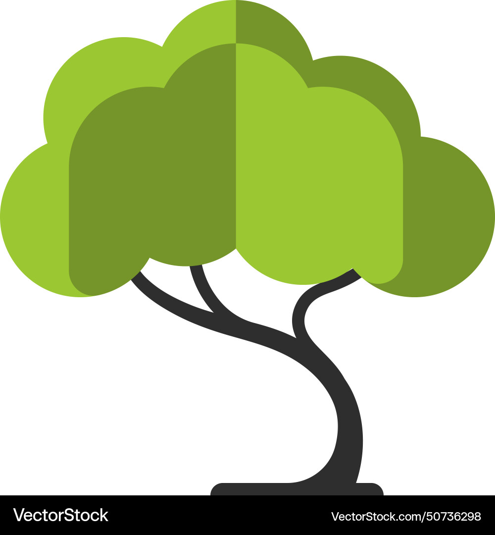Tree icon natural environment symbol green plant Vector Image
