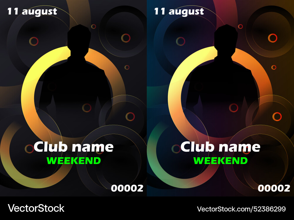 Club event poster with abstract background Vector Image
