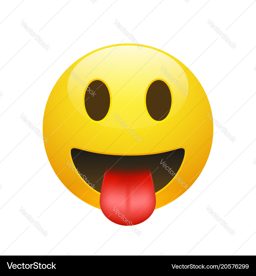 Emoji yellow smiley face Royalty Free Vector Image
