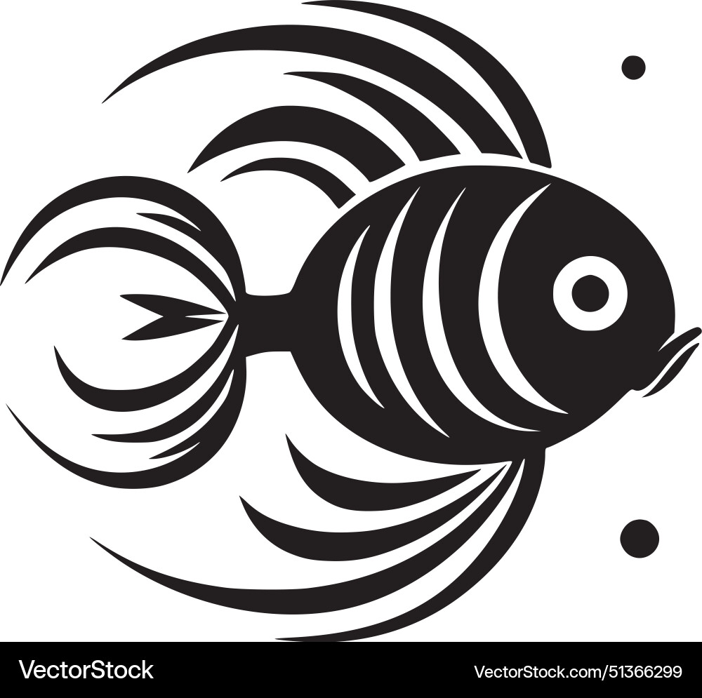 Fish - black and white isolated icon Royalty Free Vector