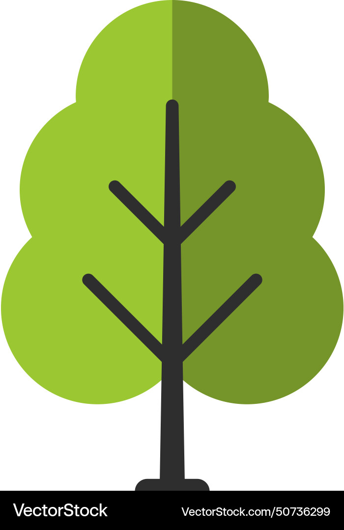 Forest icon green tree symbol park or garden Vector Image