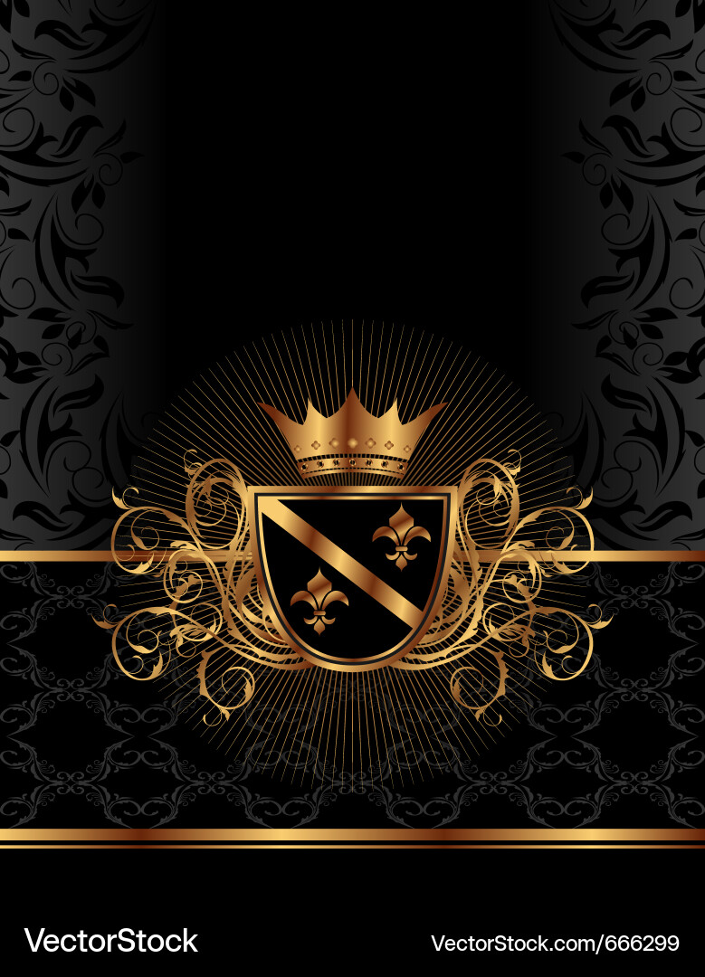 Golden ornate frame Royalty Free Vector Image - VectorStock