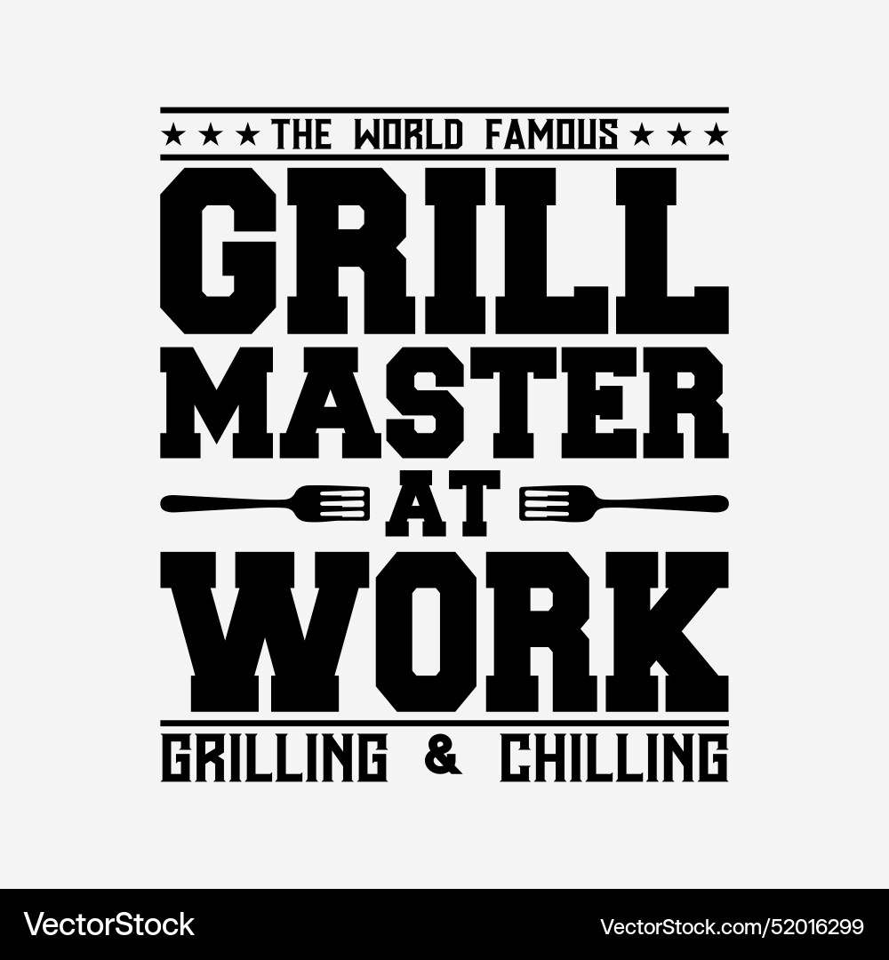 Grill master barbecue bbq smoker grillin Vector Image