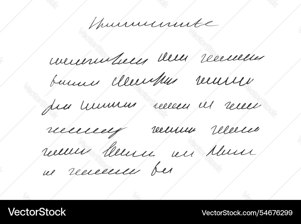 Handwritten scribble letter freehand text note Vector Image
