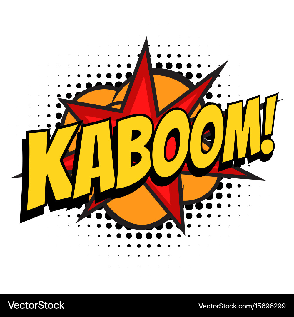 Kaboom comic word Royalty Free Vector Image - VectorStock